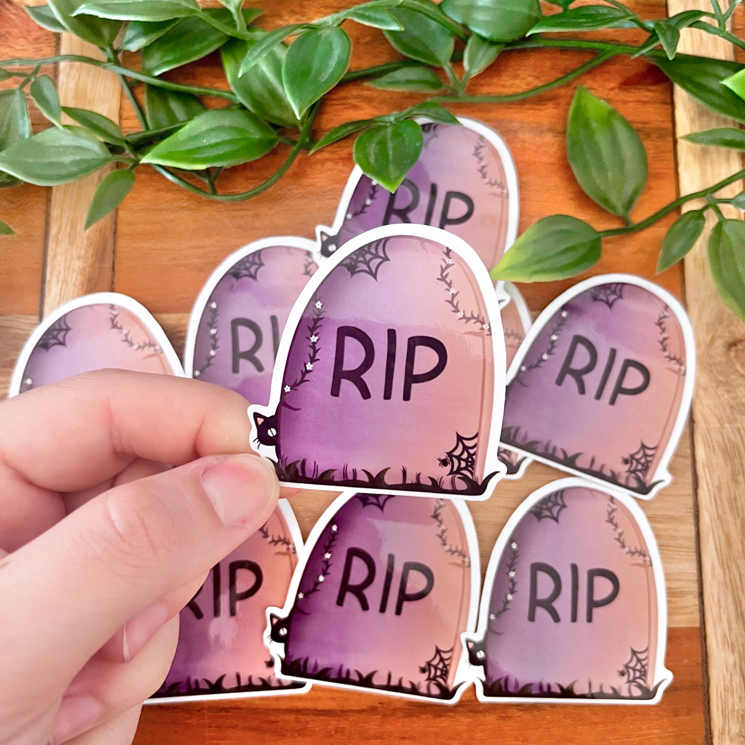 Gravestone “RIP” Vinyl Sticker – Sophie Grace Creates