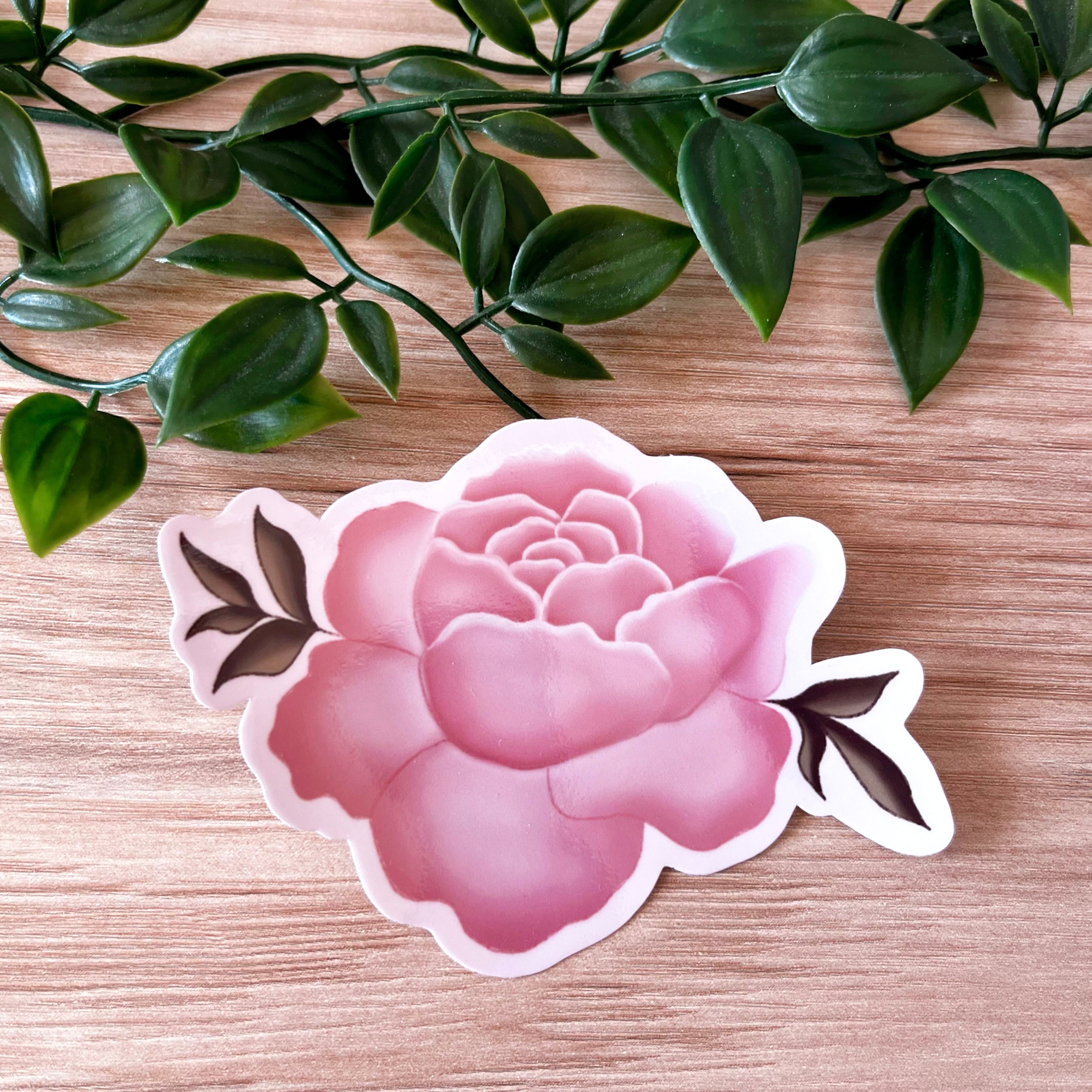 Pink Peony Vinyl Sticker – Sophie Grace Creates