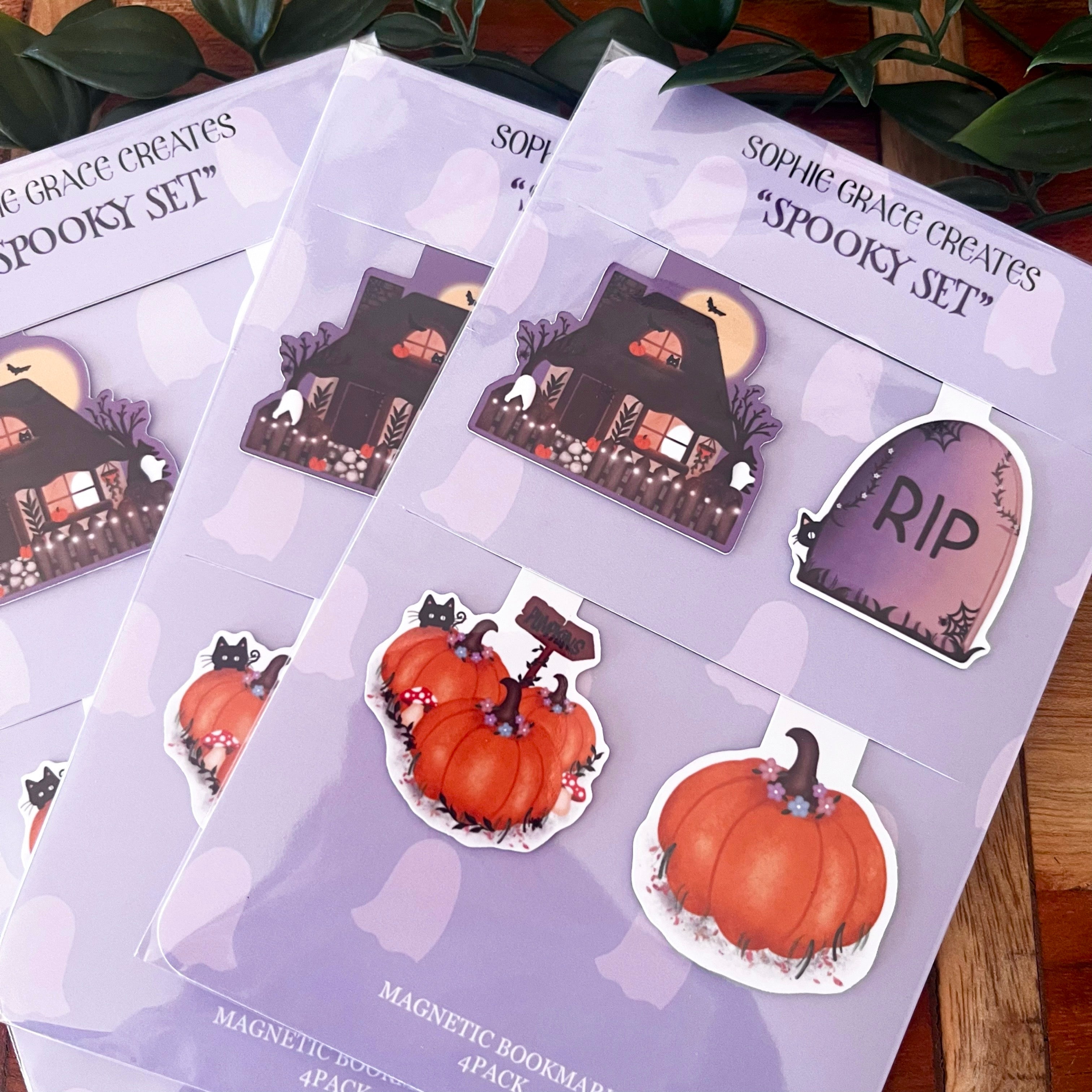 Magnetic Bookmarks “Spooky Set” 4pcs – Sophie Grace Creates